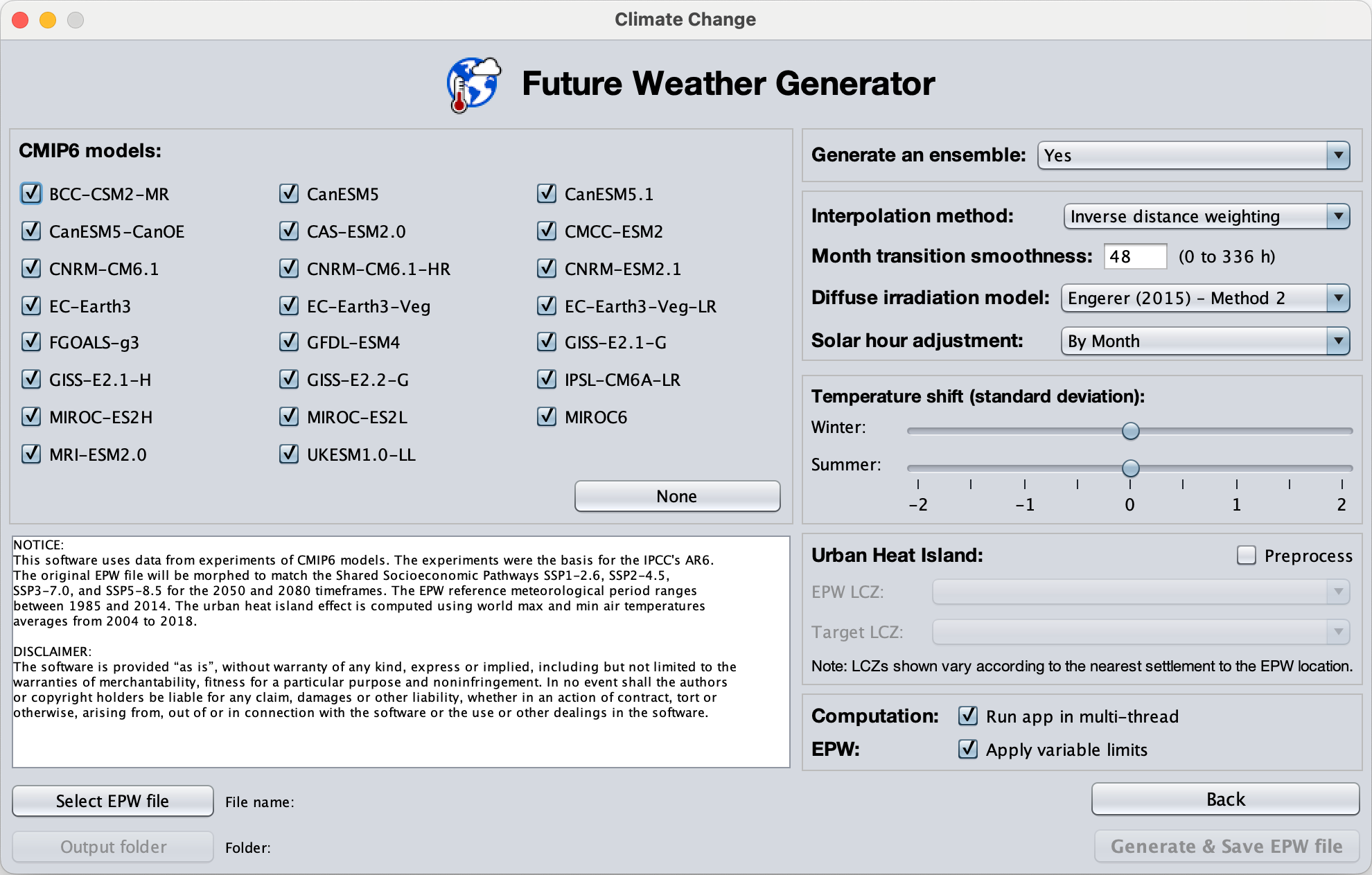 Documentation – Future Weather Generator